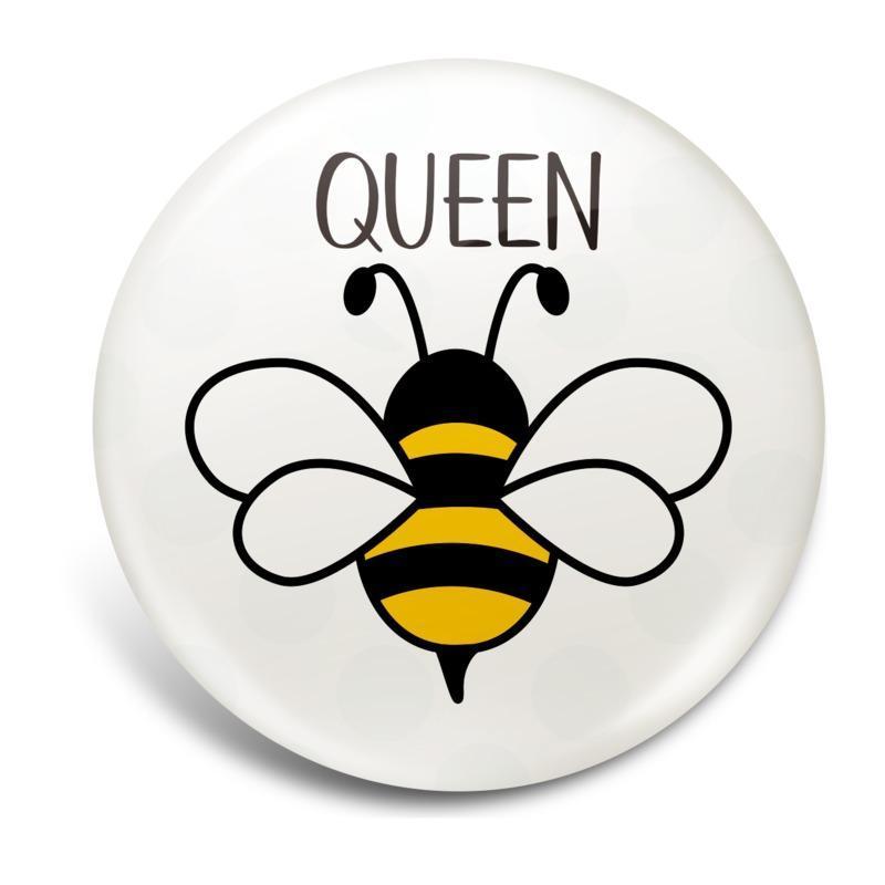 Badge Button - Printed - Queen Bee – Spotted Moon