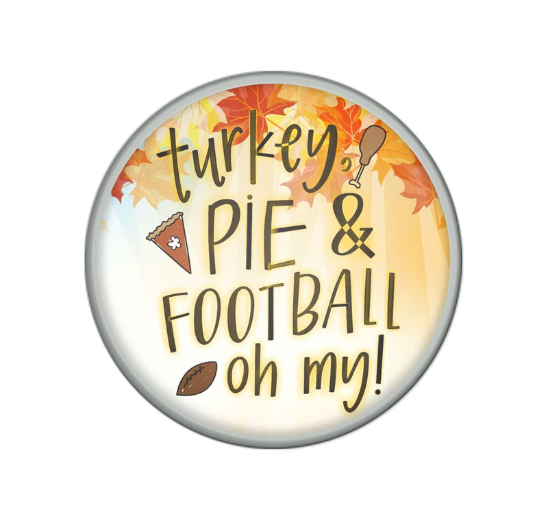 Badge Button - Printed - Turkey Pie Football – Spotted Moon