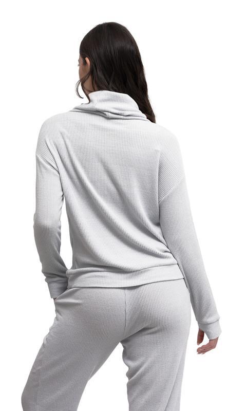 Hello Mello Cuddleblend Cowl Neck Lounge Top - Grey – Spotted Moon